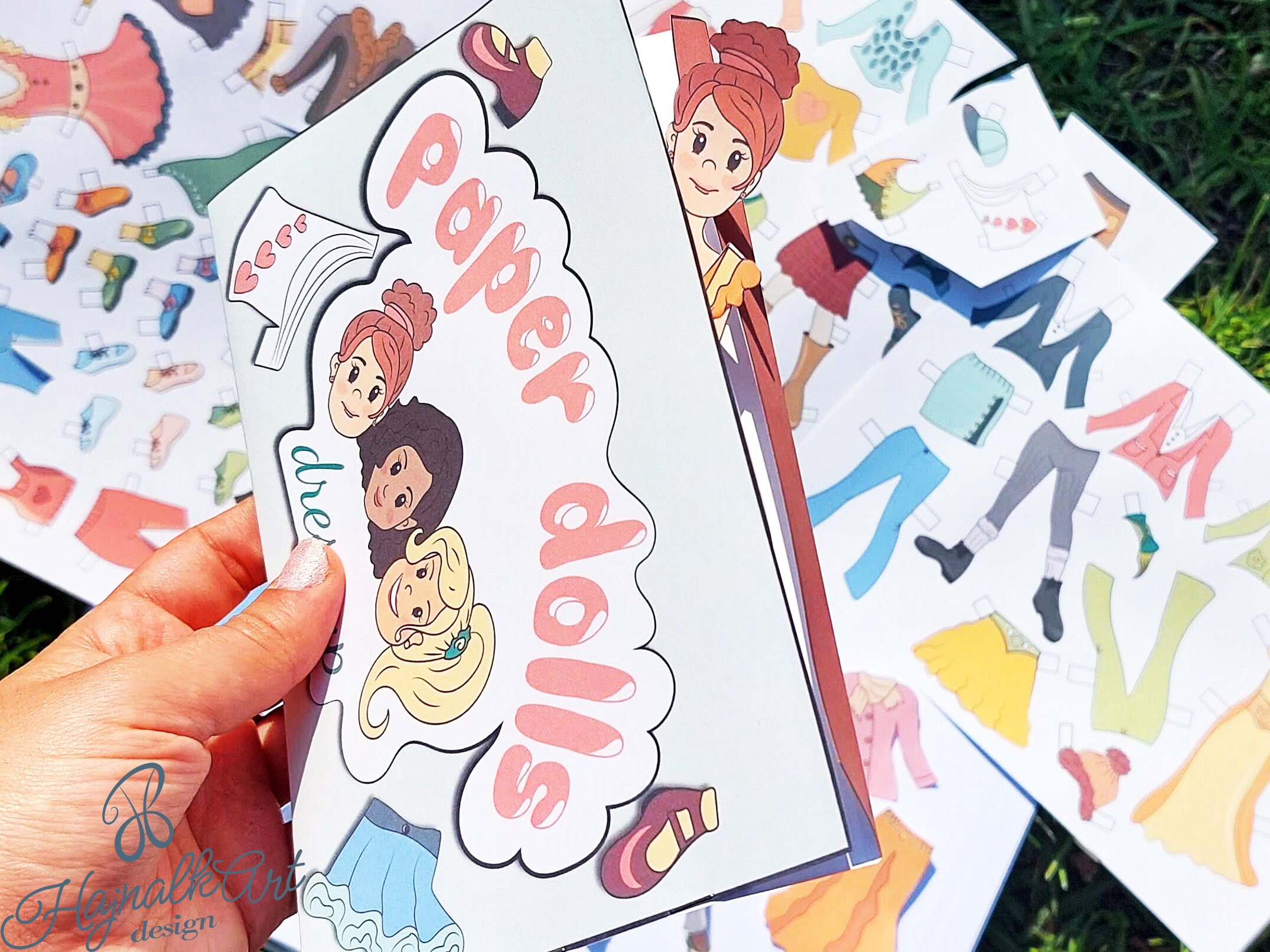 Paper Doll Printable Paper Craft Game, Dress up Paper Dolls With ...