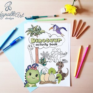 Dinosaur Activity Book, Preschool Dinosaur Printable Busy Book ...