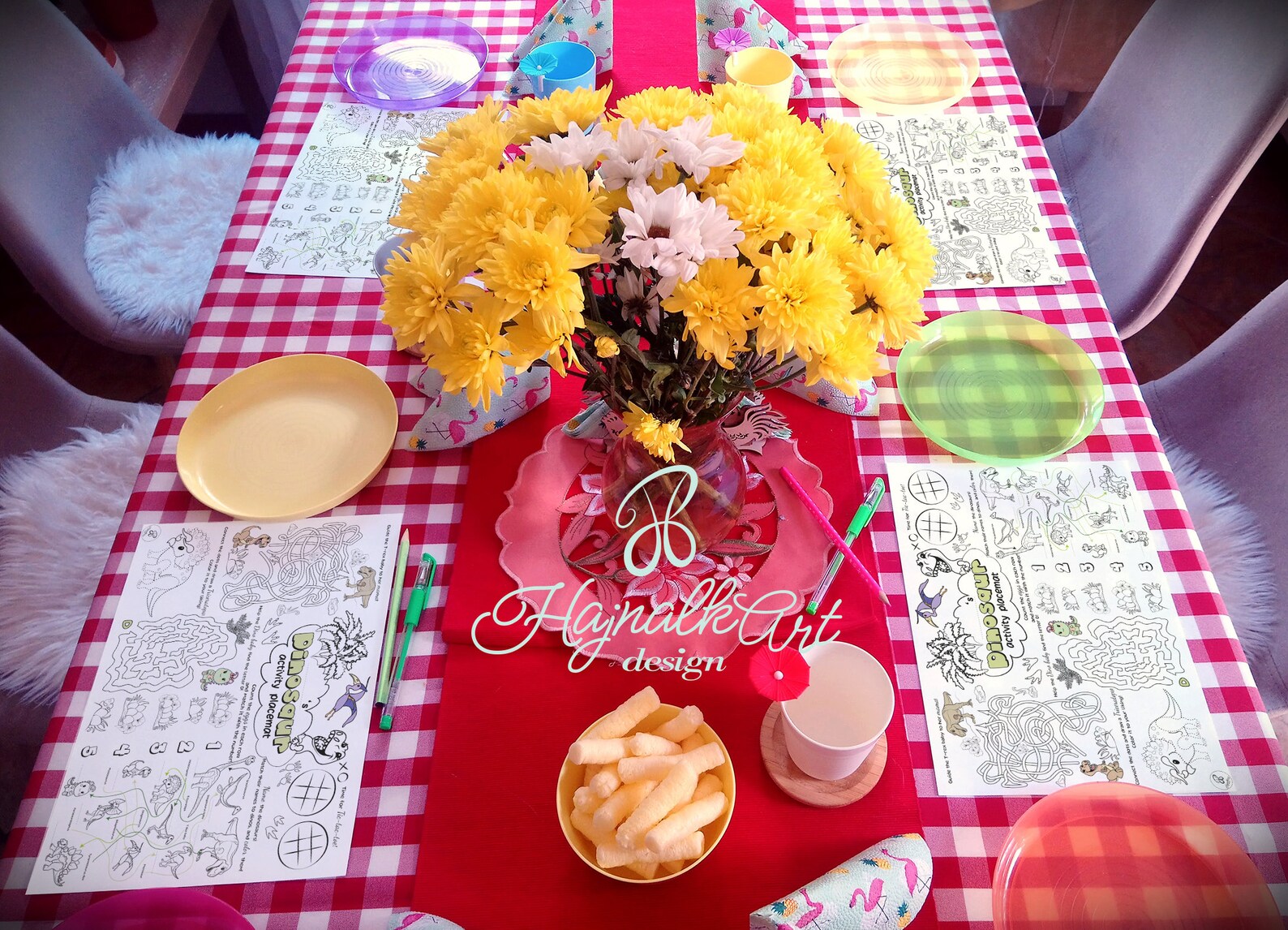 Printable Dinosaur Activity Placemat, Dino Coloring Table Mat, Dinosaur ...