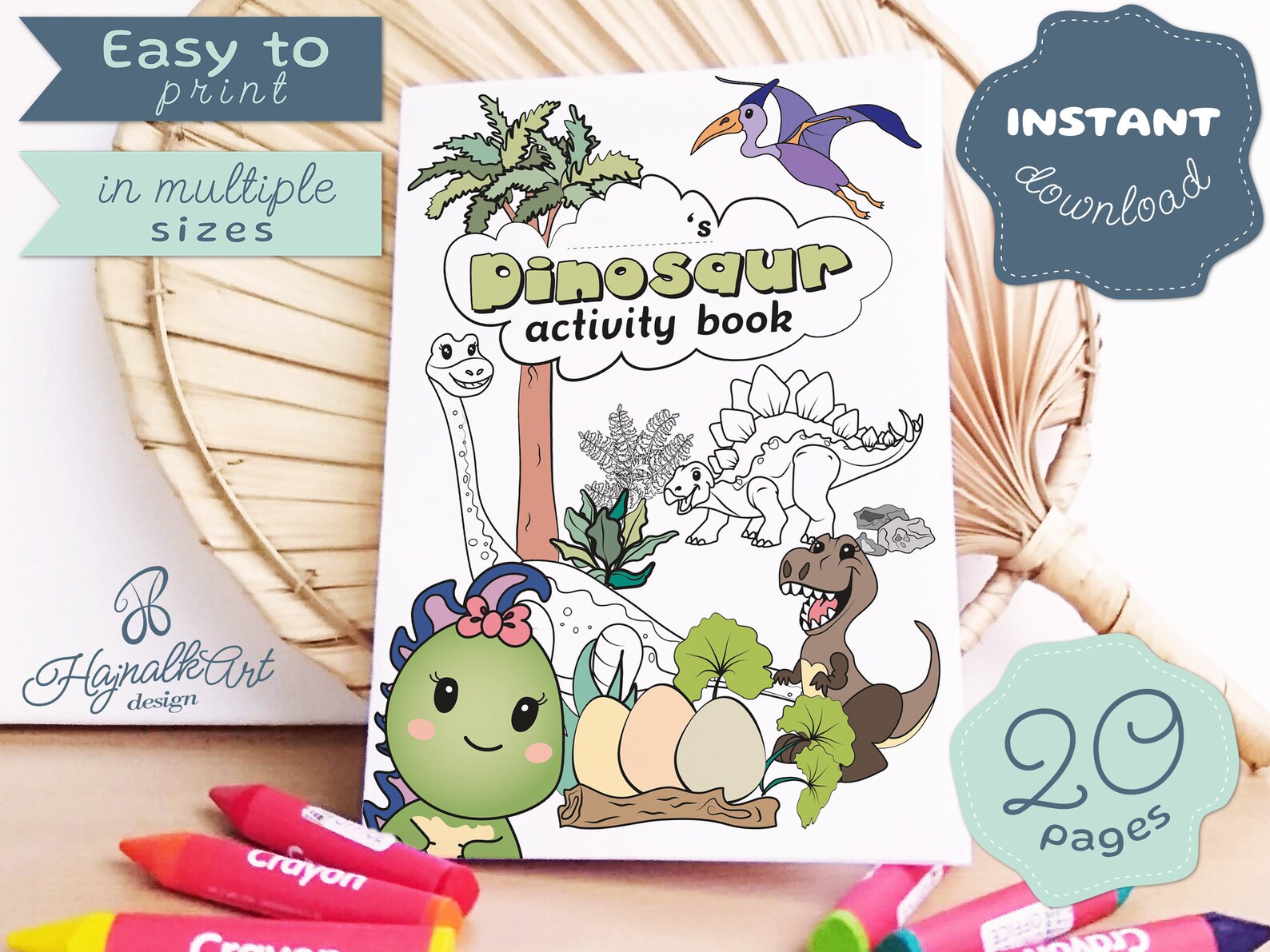 Dinosaur Activity Book, Preschool Dinosaur Printable Busy Book ...