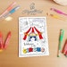 Circus Activity Book Circus Worksheets Circus Busy Book - Etsy