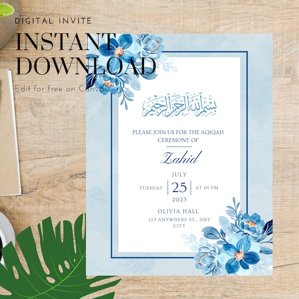 Aqiqah Invitation Card - Etsy
