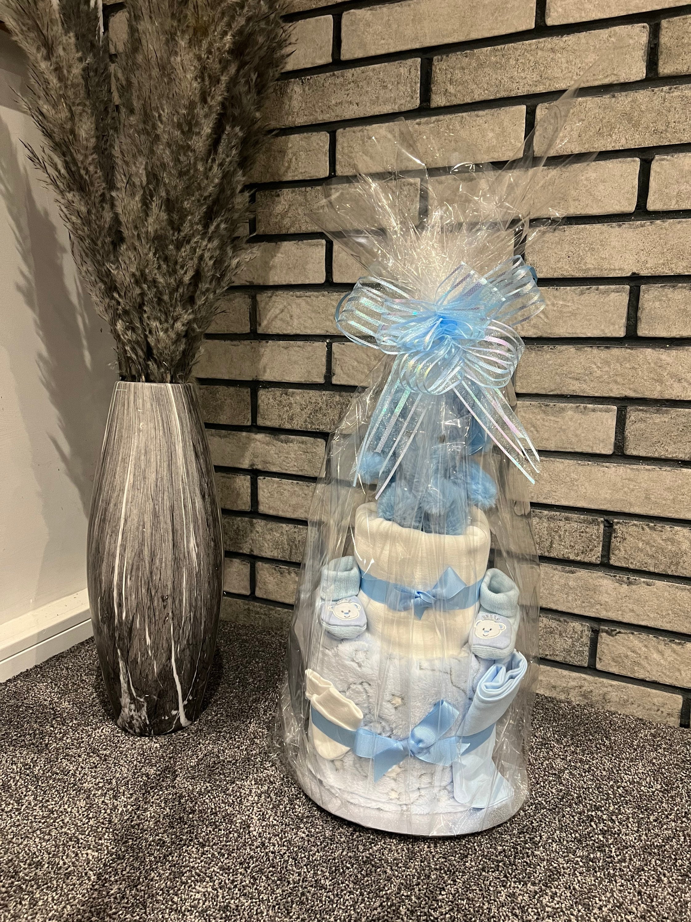 Nappy Cake, Baby Boy, Blue, Elephant Themed, Mum to Be, Baby Shower ...