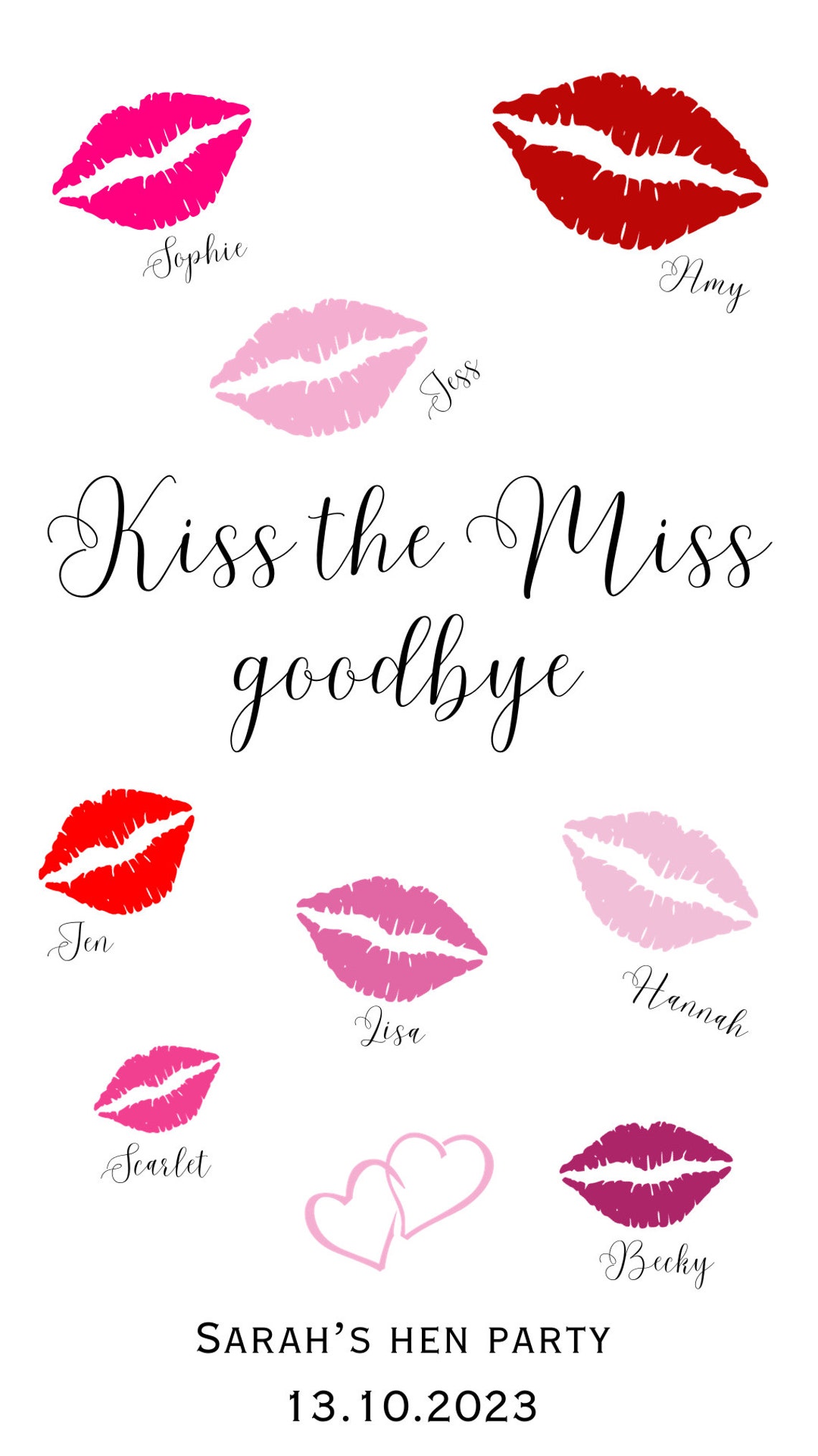 Kiss the Miss Goodbye - Etsy