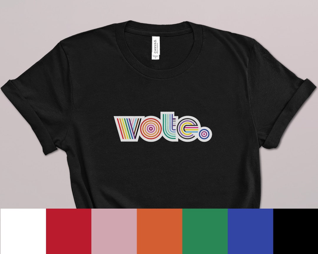 Vote LGBTQIA Trans Lesbian Bi Pan Gay Flag Colorful Minimal Election ...