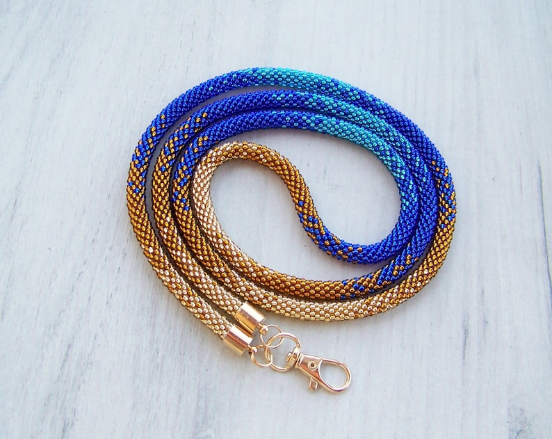 PDF Pattern for Gradient Lanyard DIY Seed Bead Crochet Art - Etsy