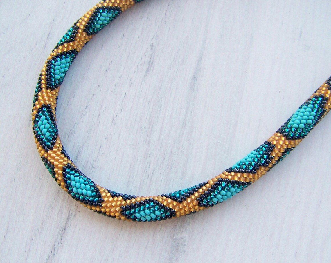 PDF Pattern for Python Necklace DIY Seed Bead Necklace - Etsy