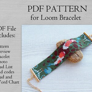 Koi Fish Loom Bead Pattern, Dark Pond Bracelet Pattern, Jewelry Miyuki Delica Bracelet PDF ...