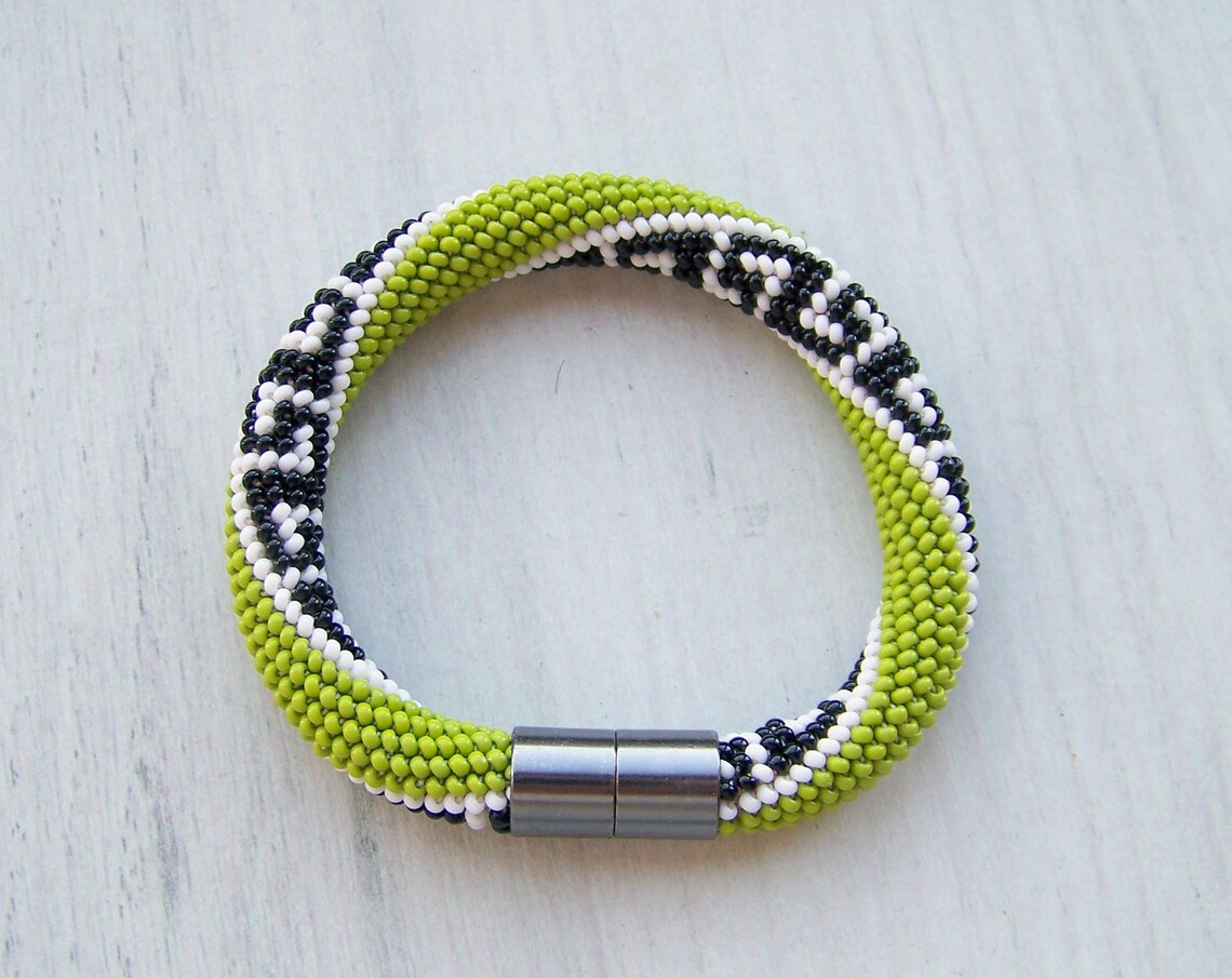 Bead Crochet Bracelet Pattern PDF Pattern for Statement - Etsy