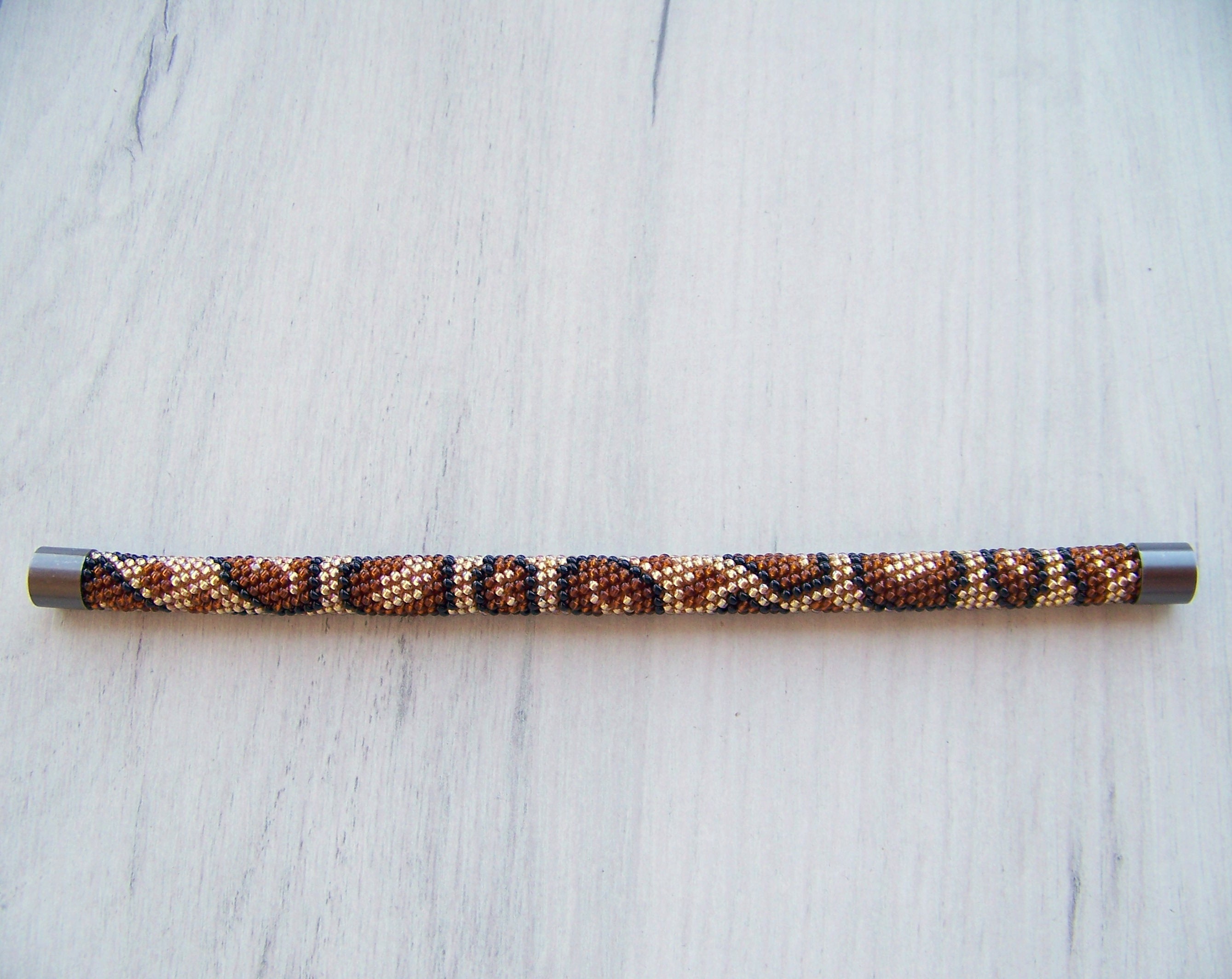 PDF Pattern Bead Crochet Snake Print Bracelet, Seed Beads Bracelet ...