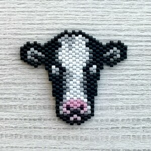 Cow PDF Pattern, Brick Stitch Pattern, Farm Animals Beading Graph ...