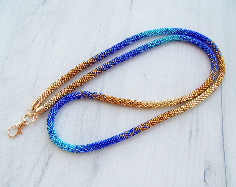 PDF Pattern for Gradient Lanyard DIY Seed Bead Crochet Art - Etsy