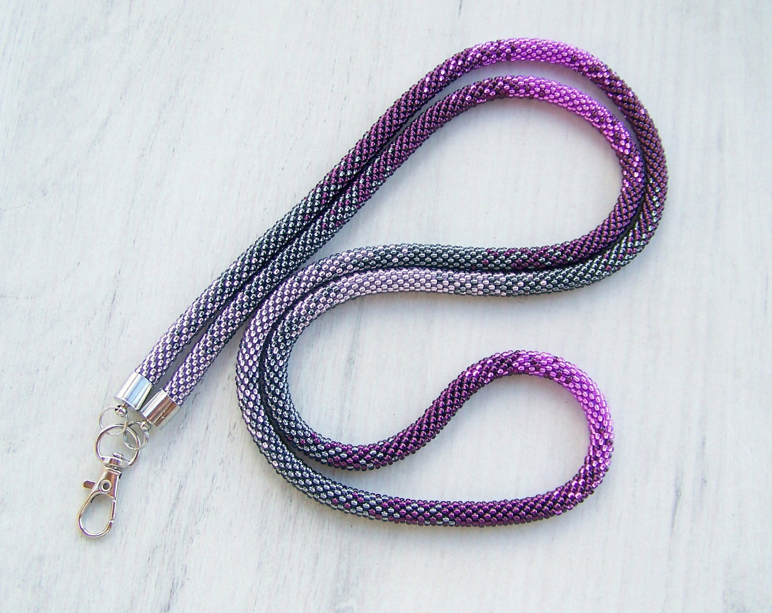 PDF Pattern for Ombe Lanyard or Necklace, DIY Seed Bead Gradient ...