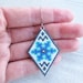 Snowflakes Brick Stitch Earrings PDF Pattern, Blue White Winter Rhombus ...