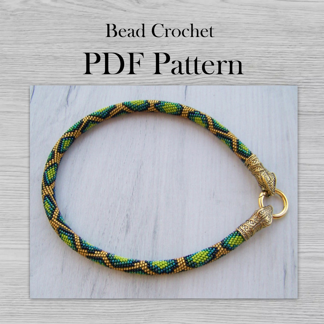 Bead Crochet Snake Pattern, PDF Seed Beads Necklace Pattern, DIY Kit ...