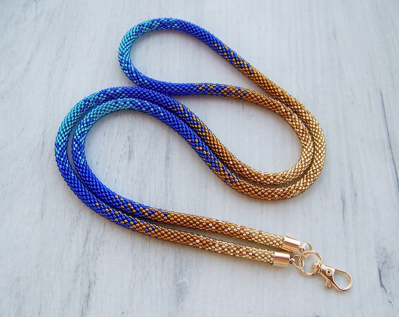 PDF Pattern for Gradient Lanyard DIY Seed Bead Crochet Art - Etsy