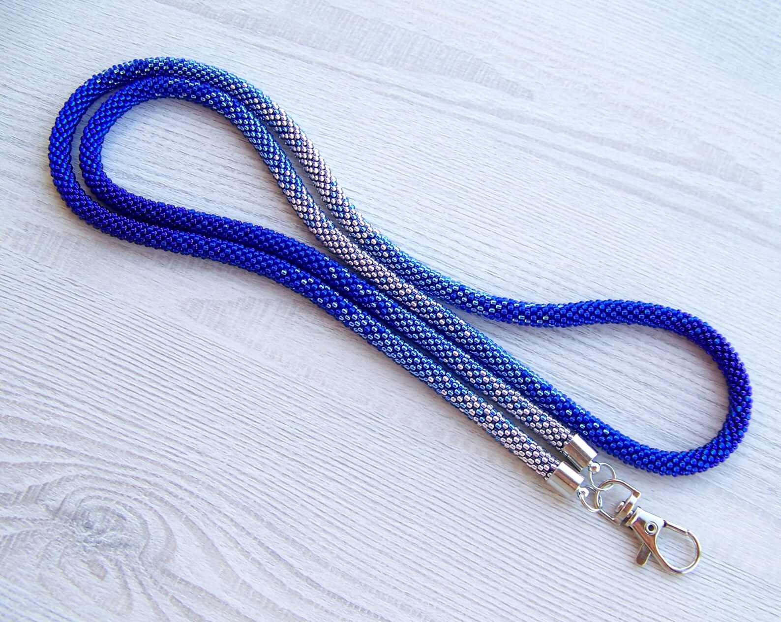 PDF Pattern for Gradient Lanyard, DIY Seed Bead Crochet Art Project ...