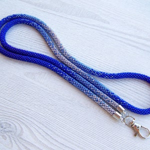 PDF Pattern for Gradient Lanyard, DIY Seed Bead Crochet Art Project ...