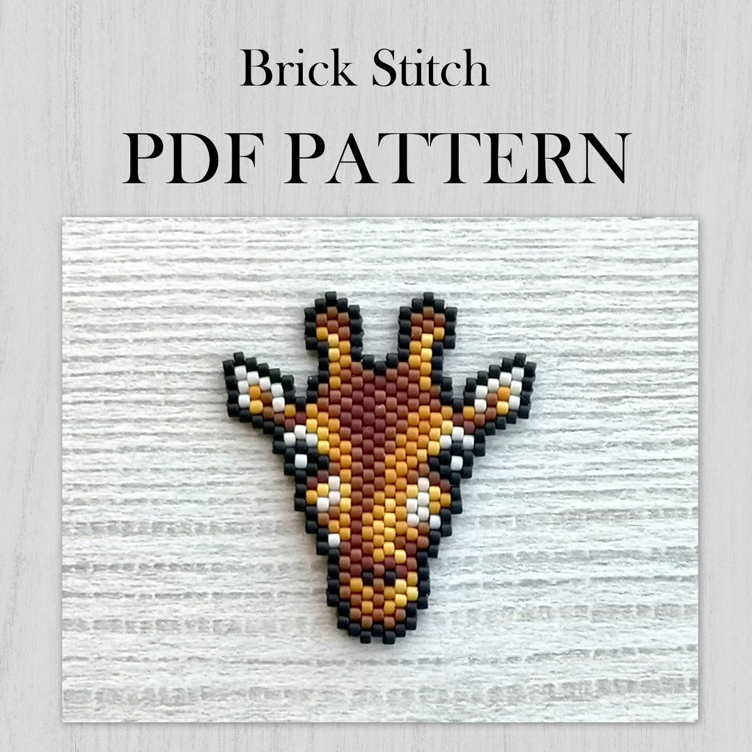 Giraffe PDF Pattern, Brick Stitch Pattern, African Animal Beading Graph ...