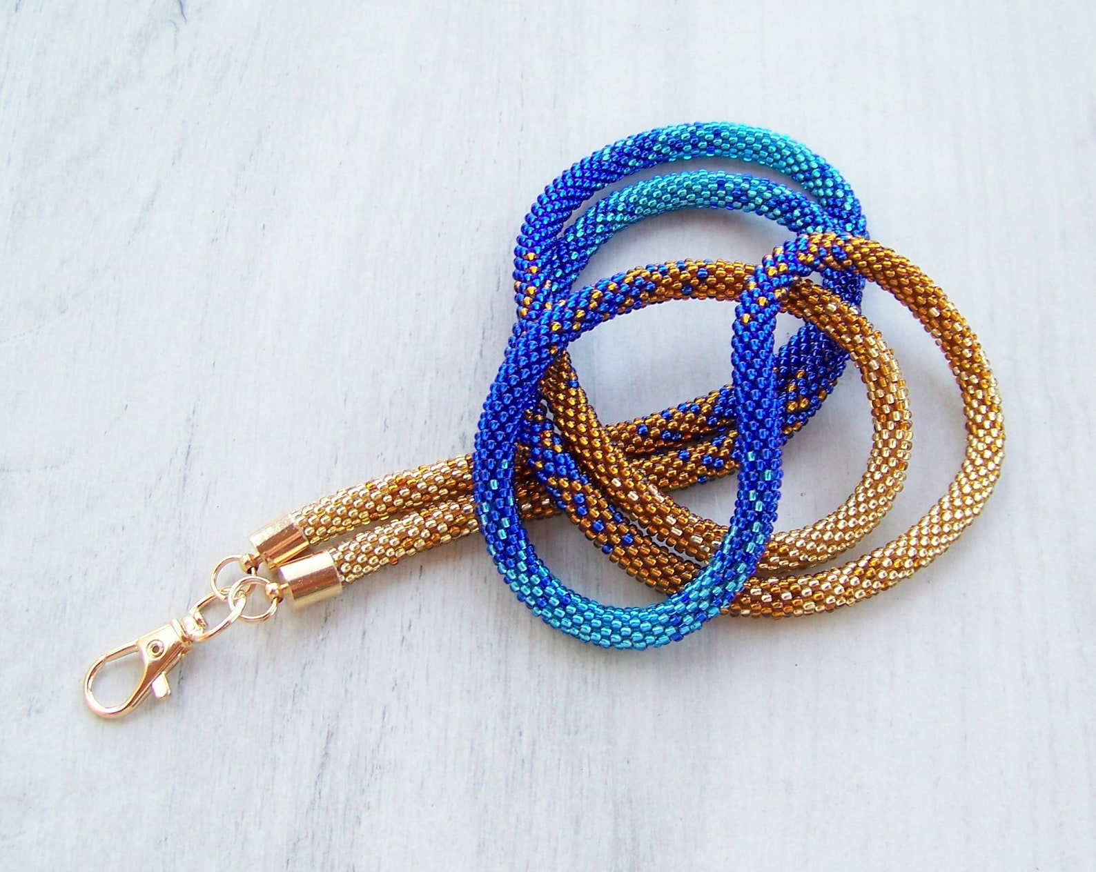 PDF Pattern for Gradient Lanyard DIY Seed Bead Crochet Art - Etsy