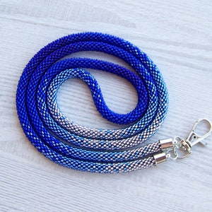 PDF Pattern for Gradient Lanyard, DIY Seed Bead Crochet Art Project ...