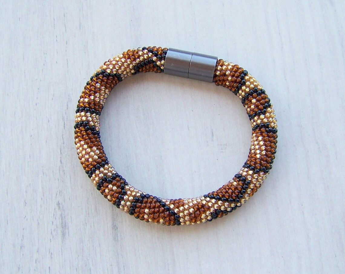 PDF Pattern Bead Crochet Snake Print Bracelet Seed Beads - Etsy