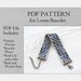 Snowflakes Brick Stitch Earrings PDF Pattern, Blue White Winter Rhombus ...