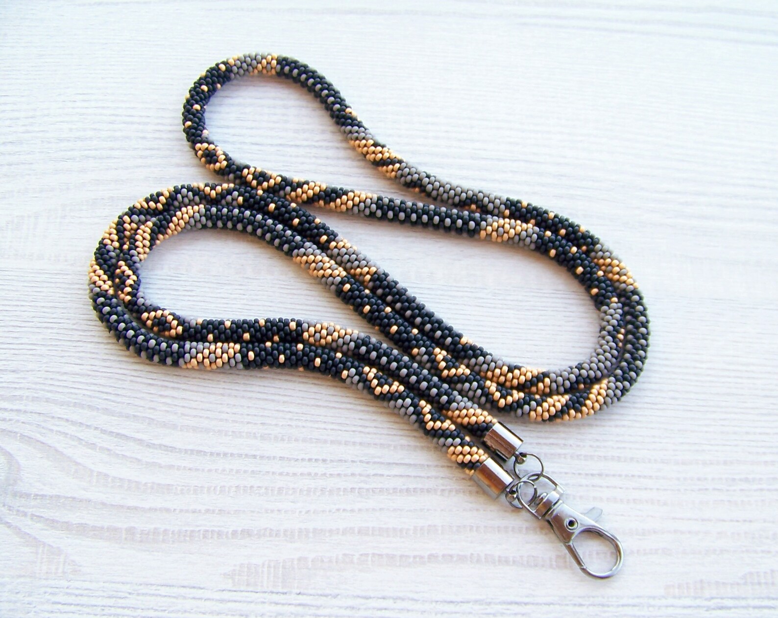 PDF Pattern for Patchwork Lanyard DIY Seed Bead Crochet Art - Etsy