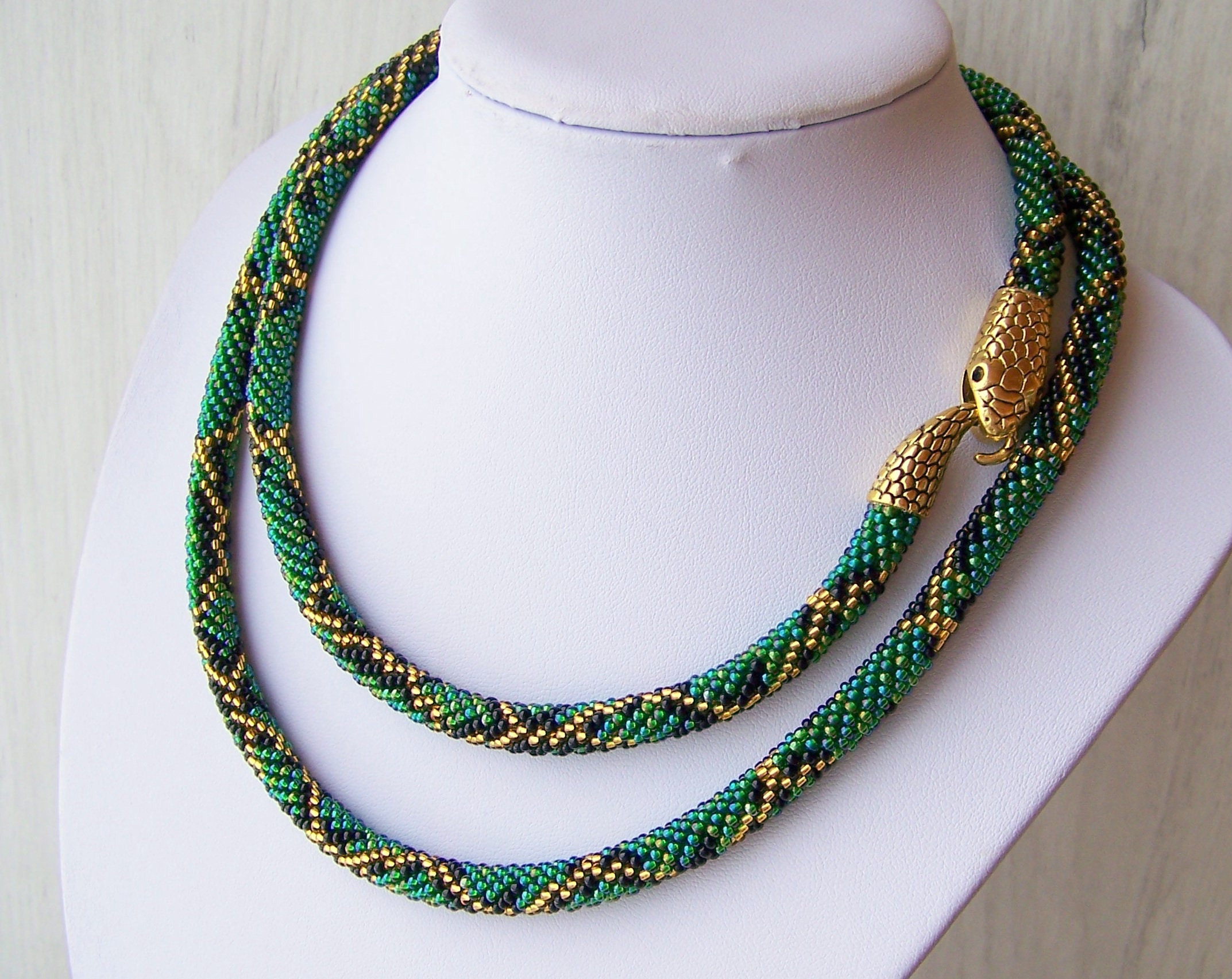 Bead Crochet Snake Pattern PDF Seed Beads Necklace Pattern - Etsy