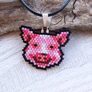 Pig Brick Stitch Pattern, Farm Animals Beading Graph Pattern, PDF File ...