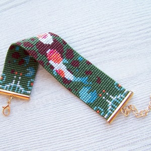 Koi Fish Loom Bead Pattern, Dark Pond Bracelet Pattern, Jewelry Miyuki ...