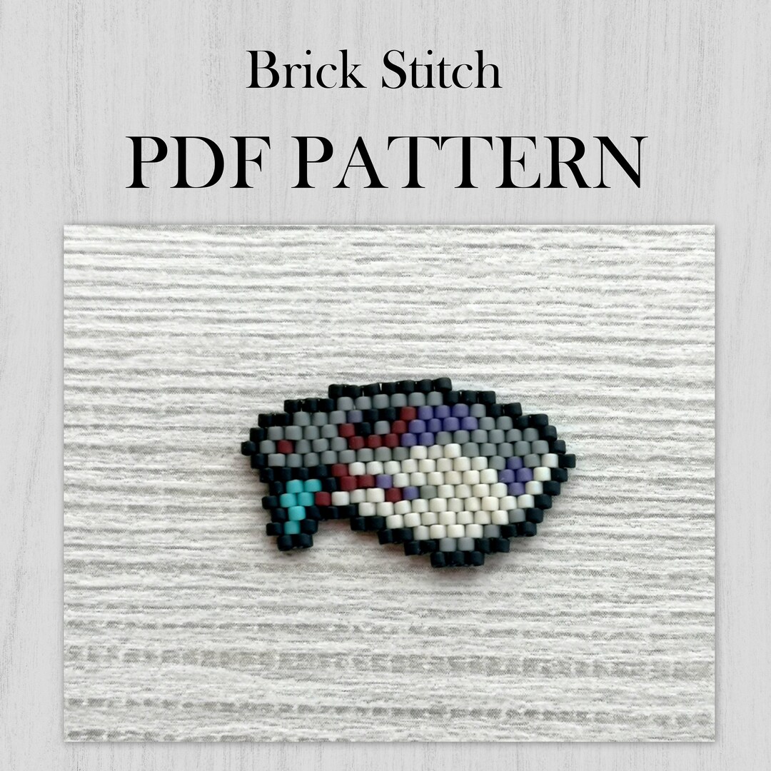 Blue-tongued Skink PDF Pattern, Lizard Brick Stitch or Peyote Stitch ...