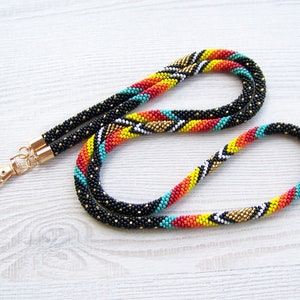 PDF for Native Tribal Lanyard or Necklace, Bead Crochet Lanyard Pattern ...