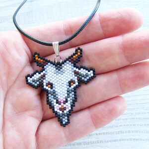 Goat Brick Stitch Pattern, Farm Animals Beading Graph Pattern, PDF File ...