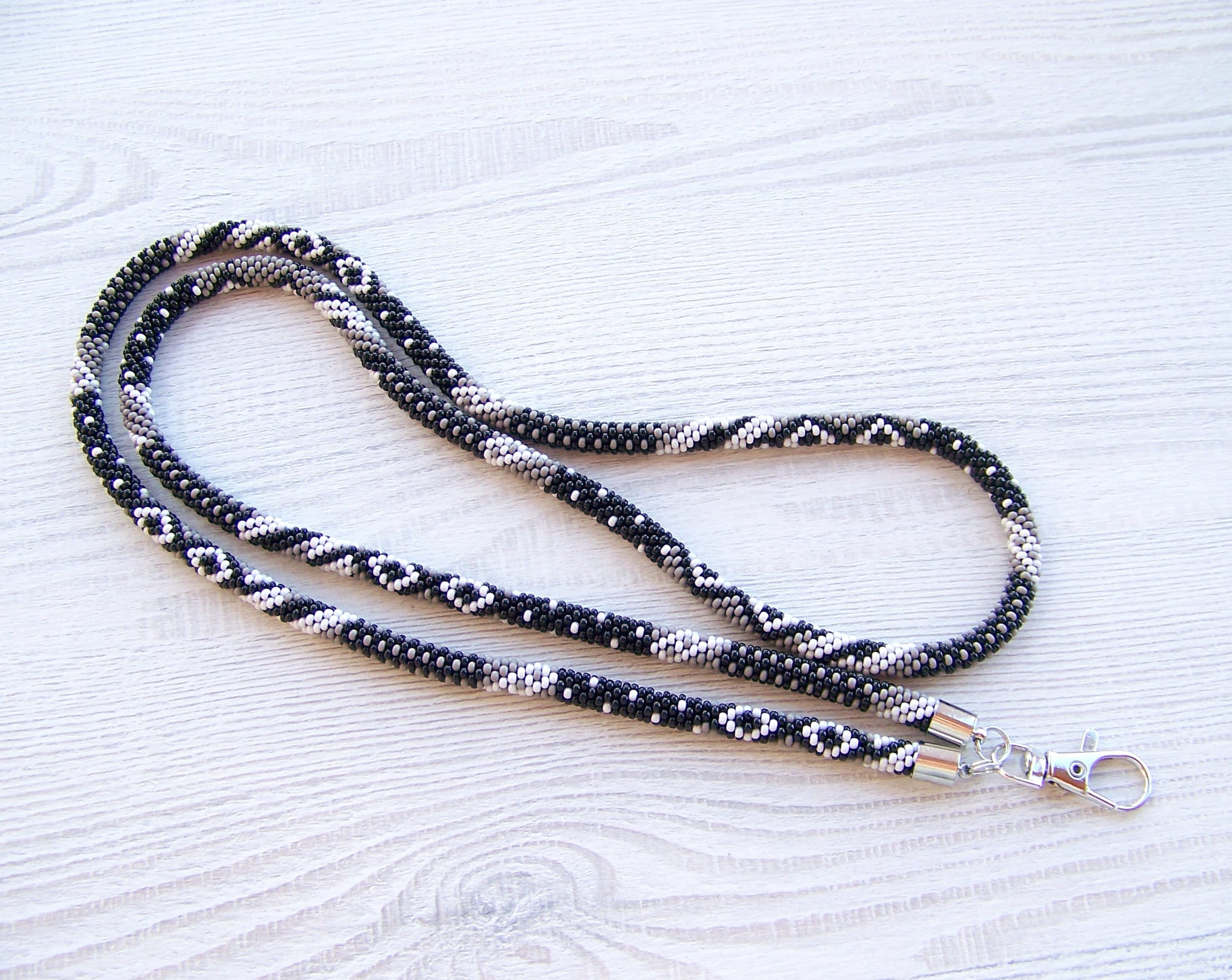 PDF Pattern for Patchwork Lanyard DIY Seed Bead Crochet Art - Etsy