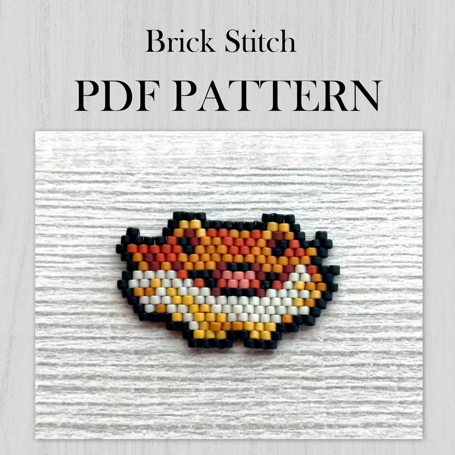 Bearded Dragon PDF Pattern, Lizard Brick Stitch Beading Pattern, Graph ...