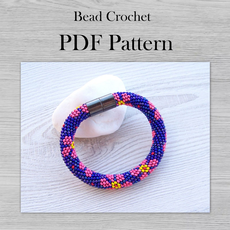 Crochet Beaded Bracelet - Etsy