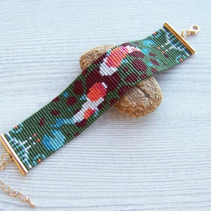 Koi Fish Loom Bead Pattern, Dark Pond Bracelet Pattern, Jewelry Miyuki ...