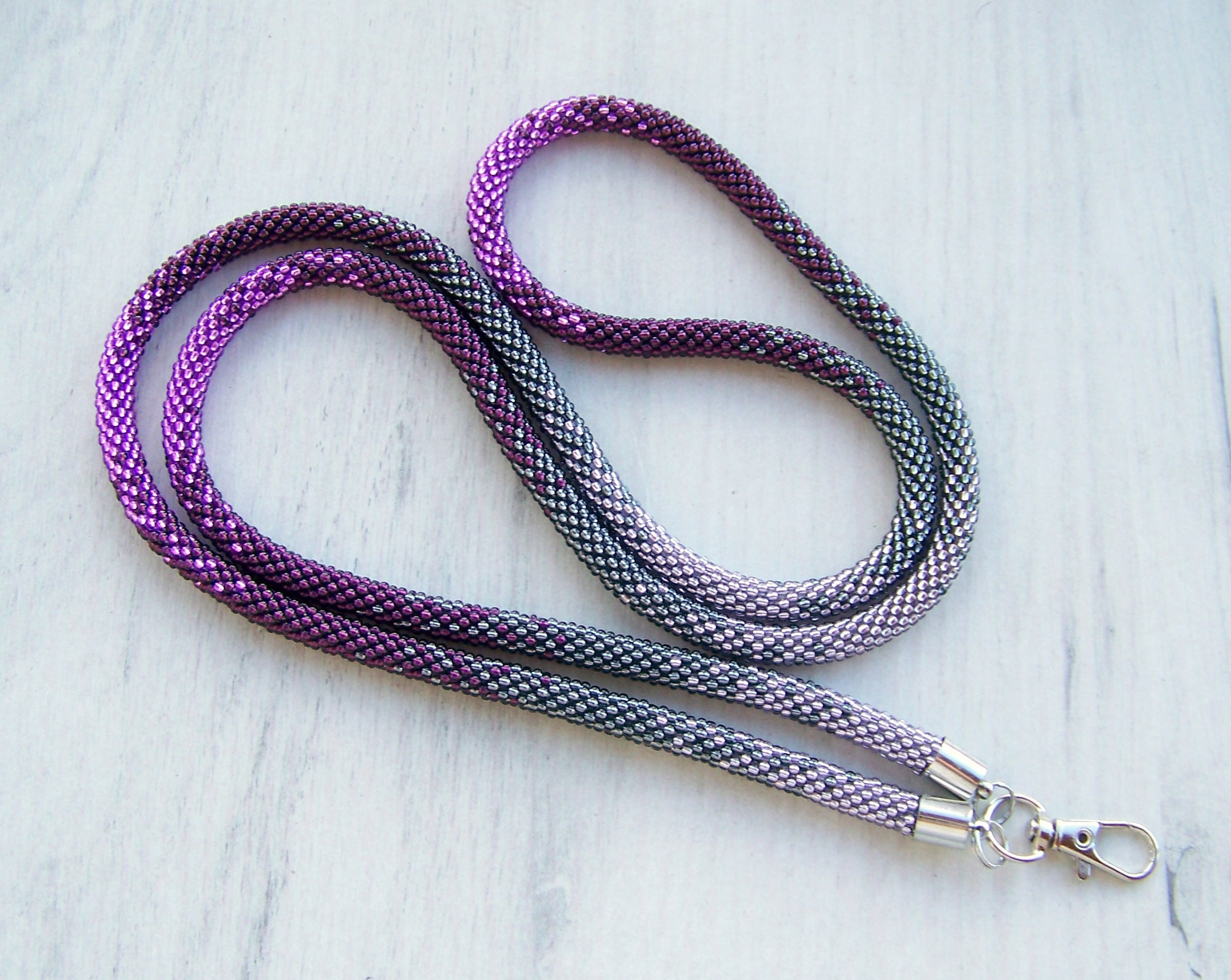 PDF Pattern for Ombe Lanyard or Necklace, DIY Seed Bead Gradient ...
