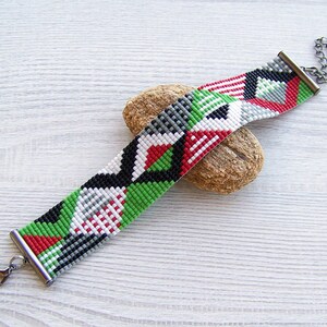 Geometric Colorful Loom Bead Pattern, Miyuki Delica Bracelet PDF ...