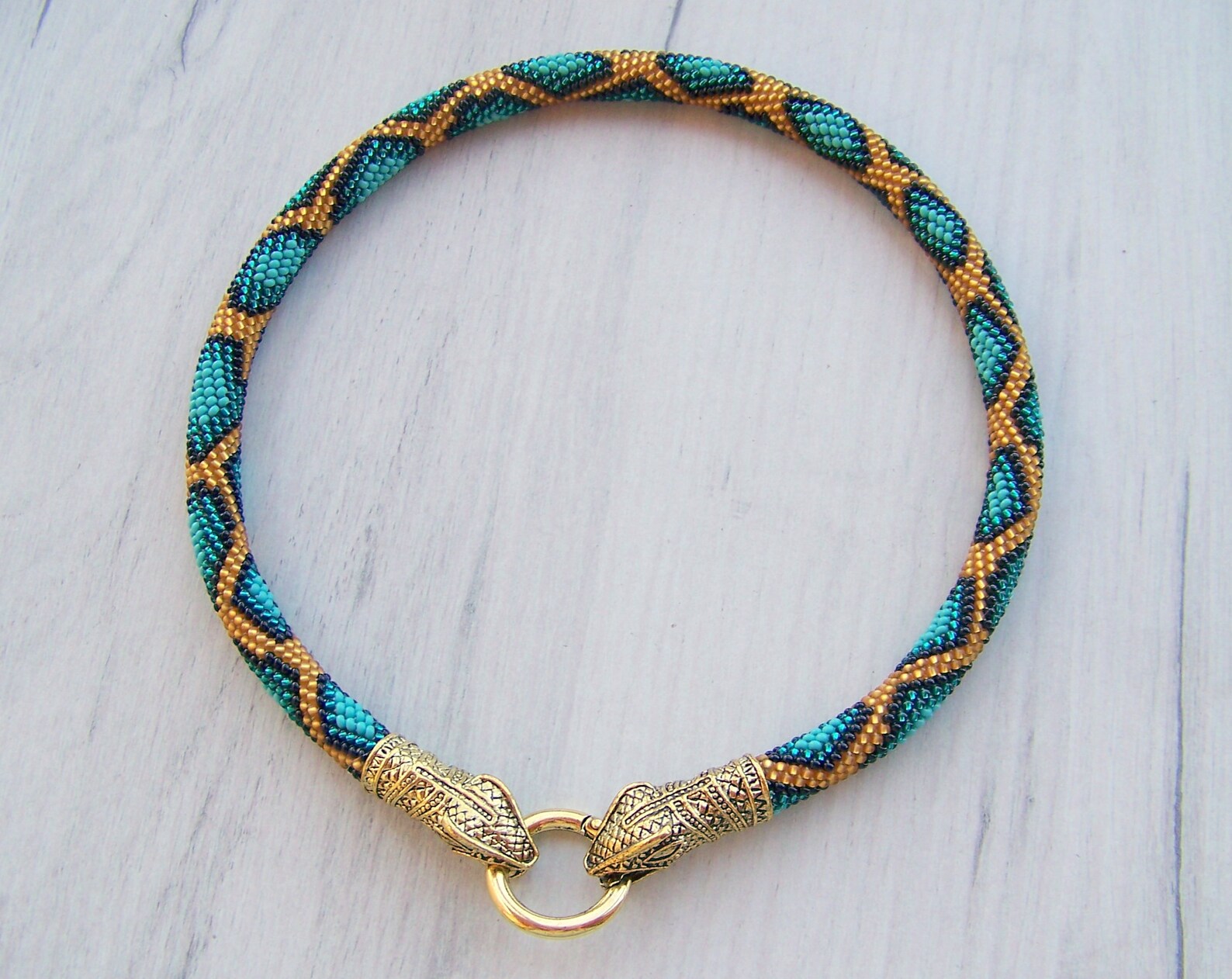 PDF Pattern for Python Necklace DIY Seed Bead Necklace - Etsy