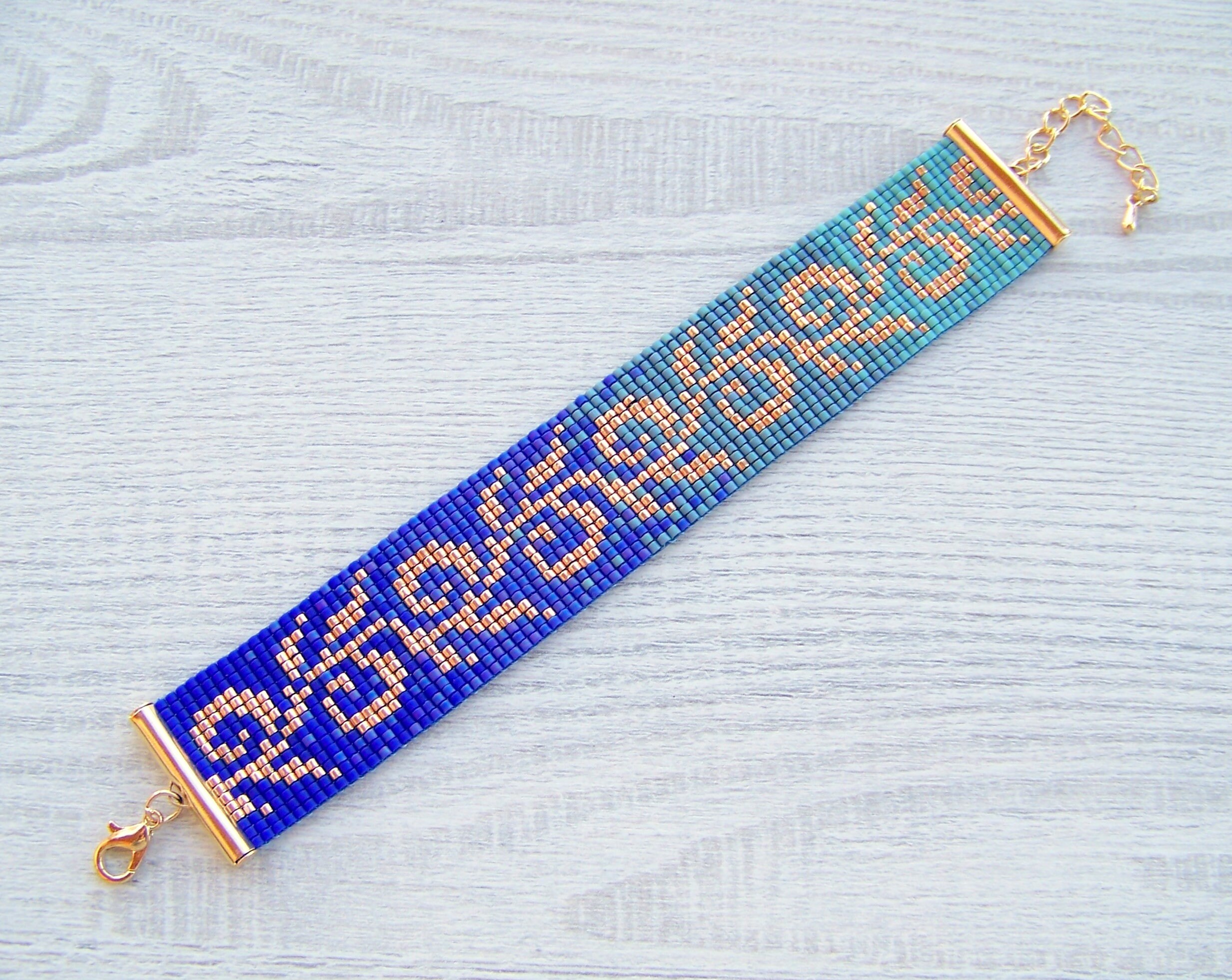 Loom Bead Pattern Miyuki Delica Bracelet PDF Pattern Floral - Etsy