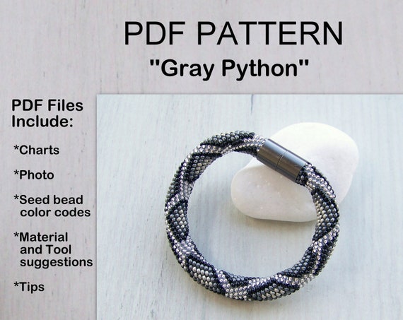 Bead Crochet Python Bracelet Pattern PDF Pattern for Snake - Etsy