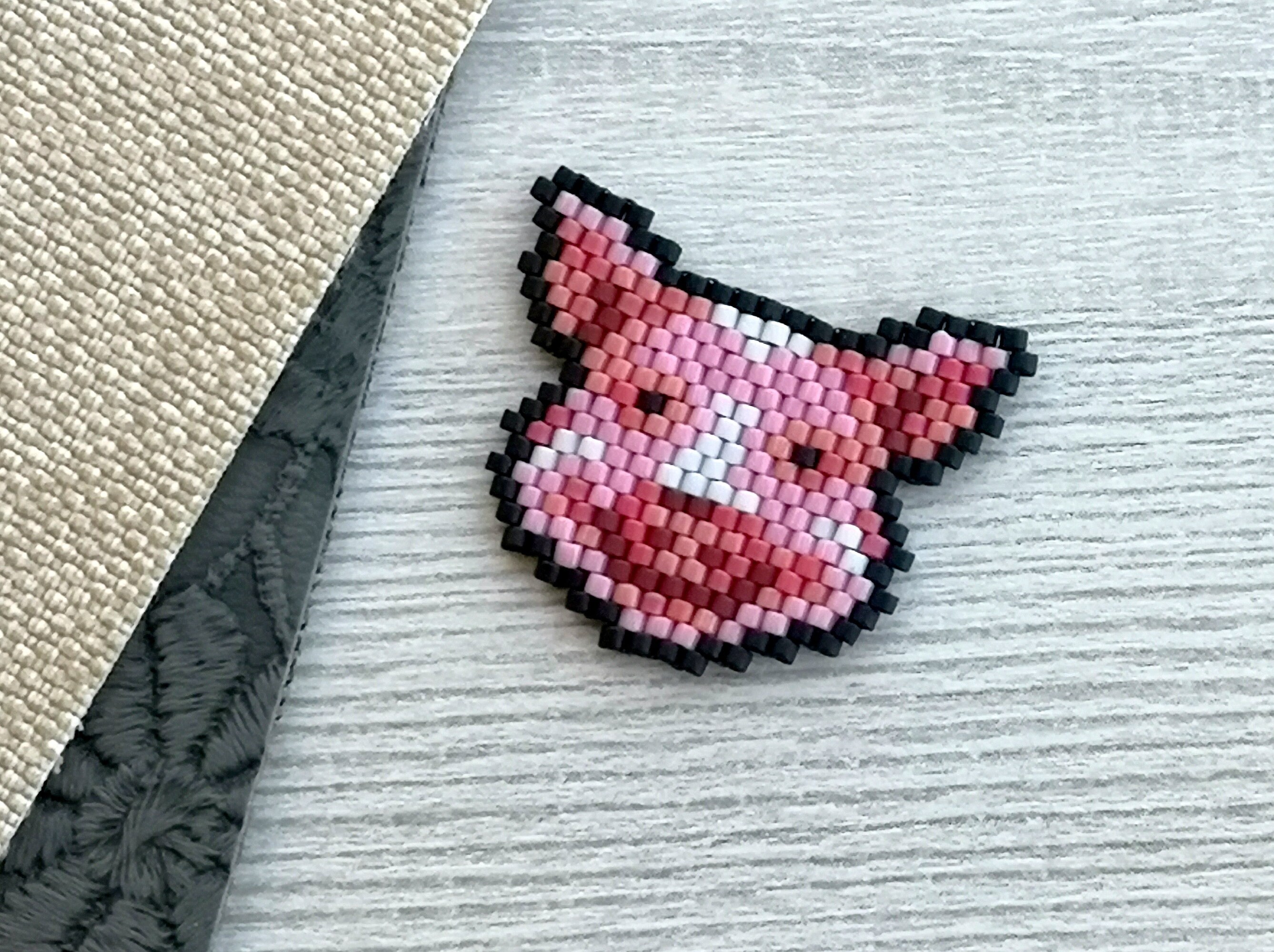 Pig Brick Stitch Pattern, Farm Animals Beading Graph Pattern, PDF File ...