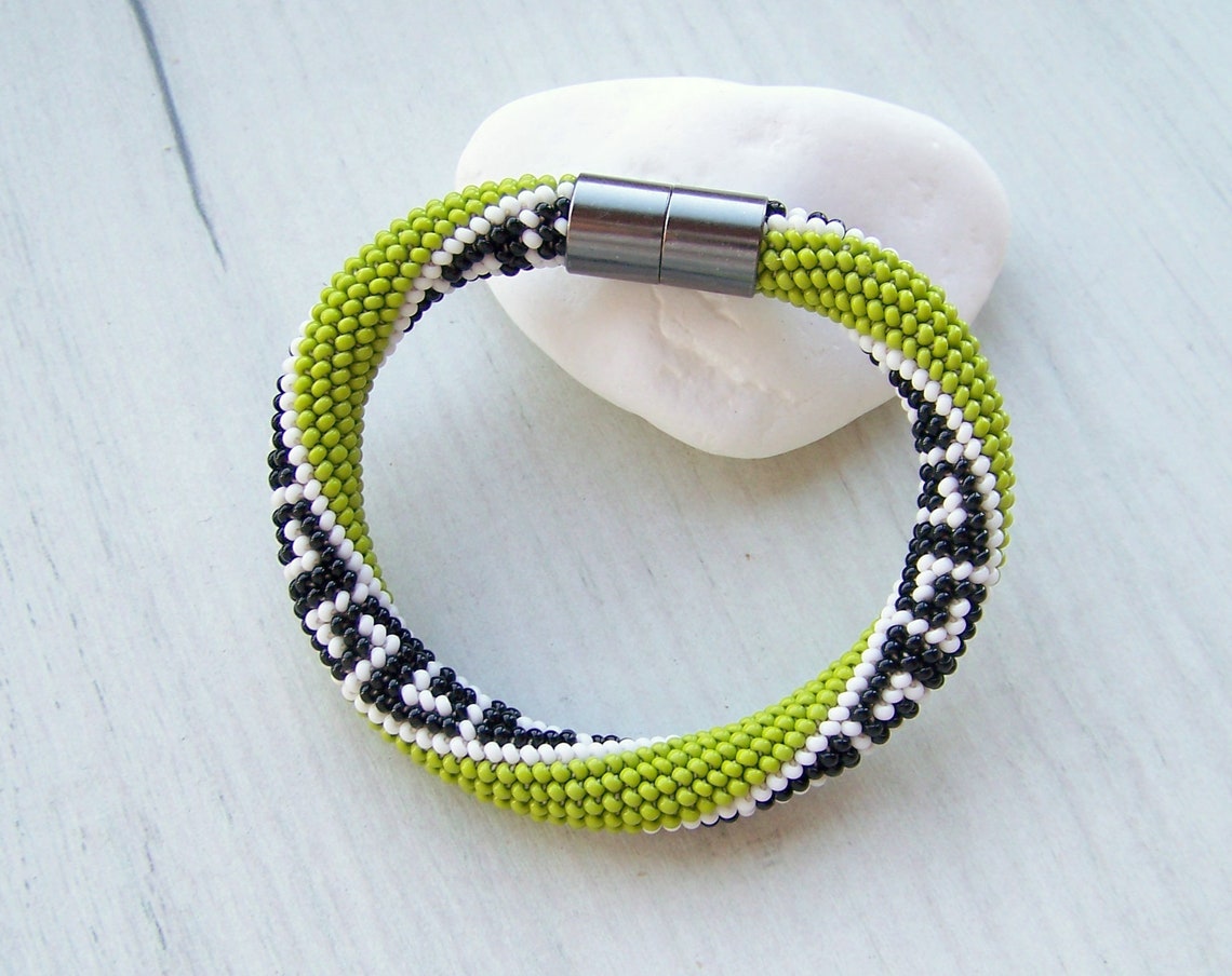 Bead Crochet Bracelet Pattern PDF Pattern for Statement - Etsy