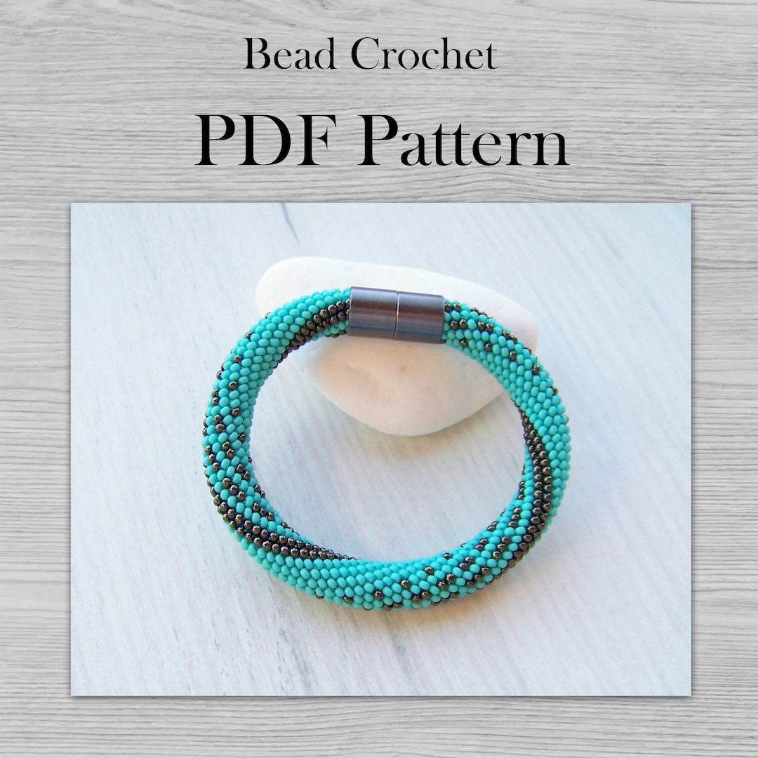 PDF Pattern Bead Crochet Bracelet, Seed Beads Bracelet Pattern, Beads ...