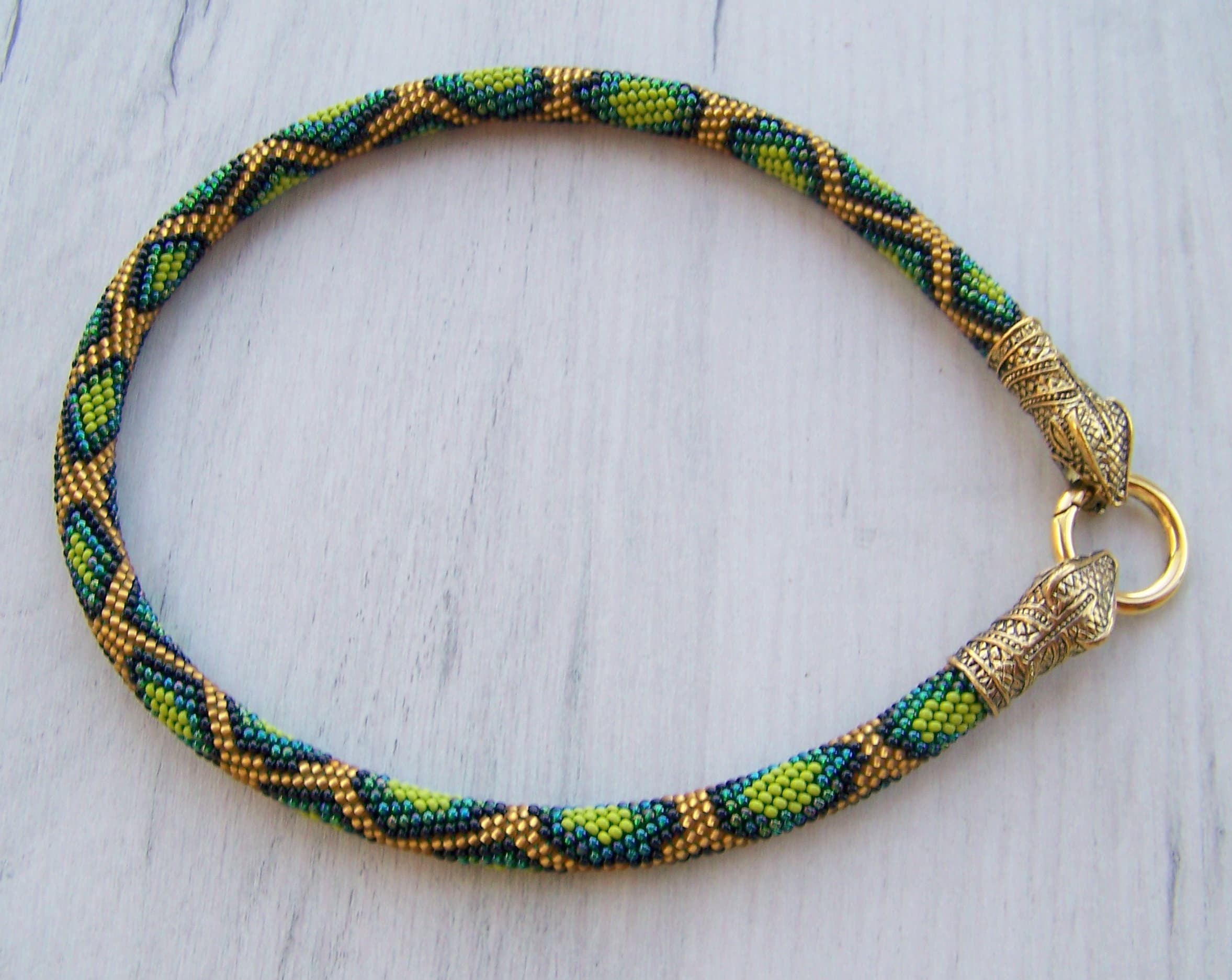 Bead Crochet Snake Pattern PDF Seed Beads Necklace Pattern - Etsy