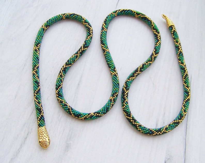 Bead Crochet Snake Pattern PDF Seed Beads Necklace Pattern - Etsy