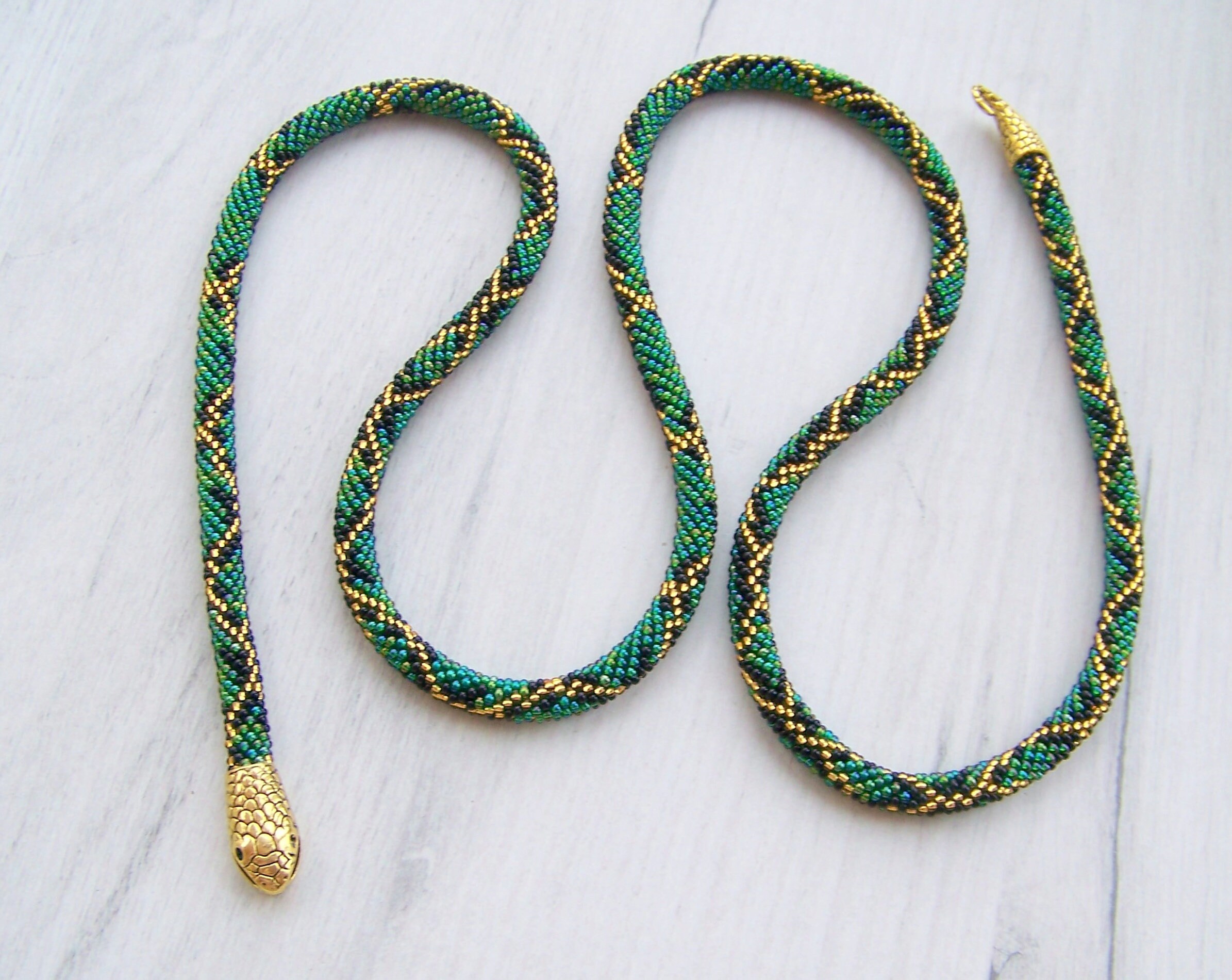 Bead Crochet Snake Pattern PDF Seed Beads Necklace Pattern - Etsy