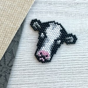 Cow PDF Pattern, Brick Stitch Pattern, Farm Animals Beading Graph ...